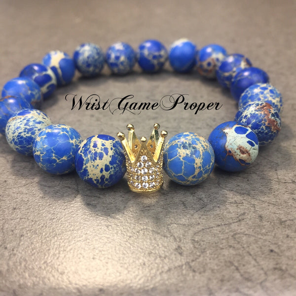 Crowned_Imperial Jasper-Blue – Wrist Game Proper